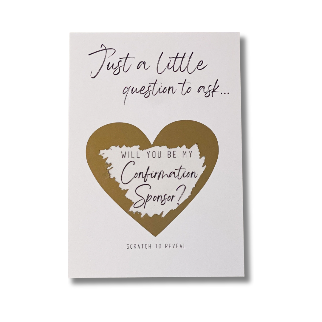 Confirmation Sponsor Scratch Card – Keepsake Baby Co