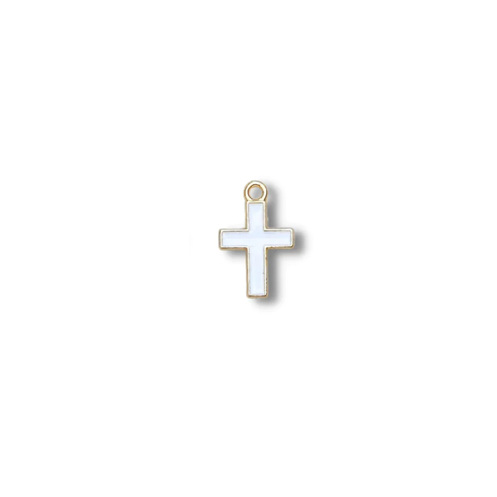 WHITE CROSS CHARM – Keepsake Baby Co